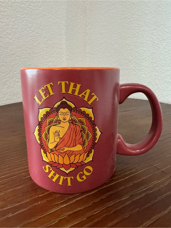 Kitchen | Red Buddha Let That Shit Go Ceramic Coffee Tea Mug | Poshmark